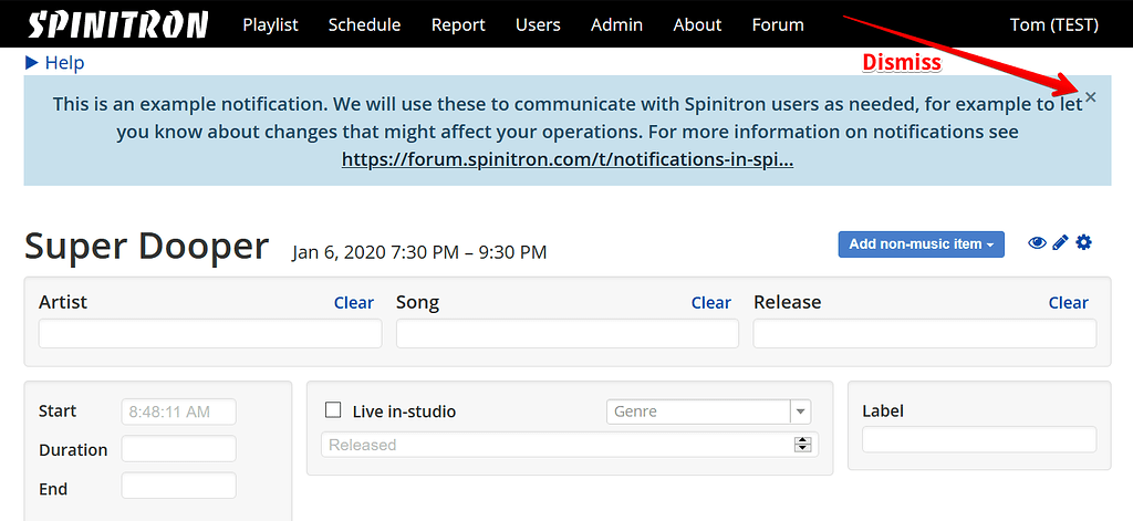 Notifications in Spinitron - 📢 News - Spinitron user forum