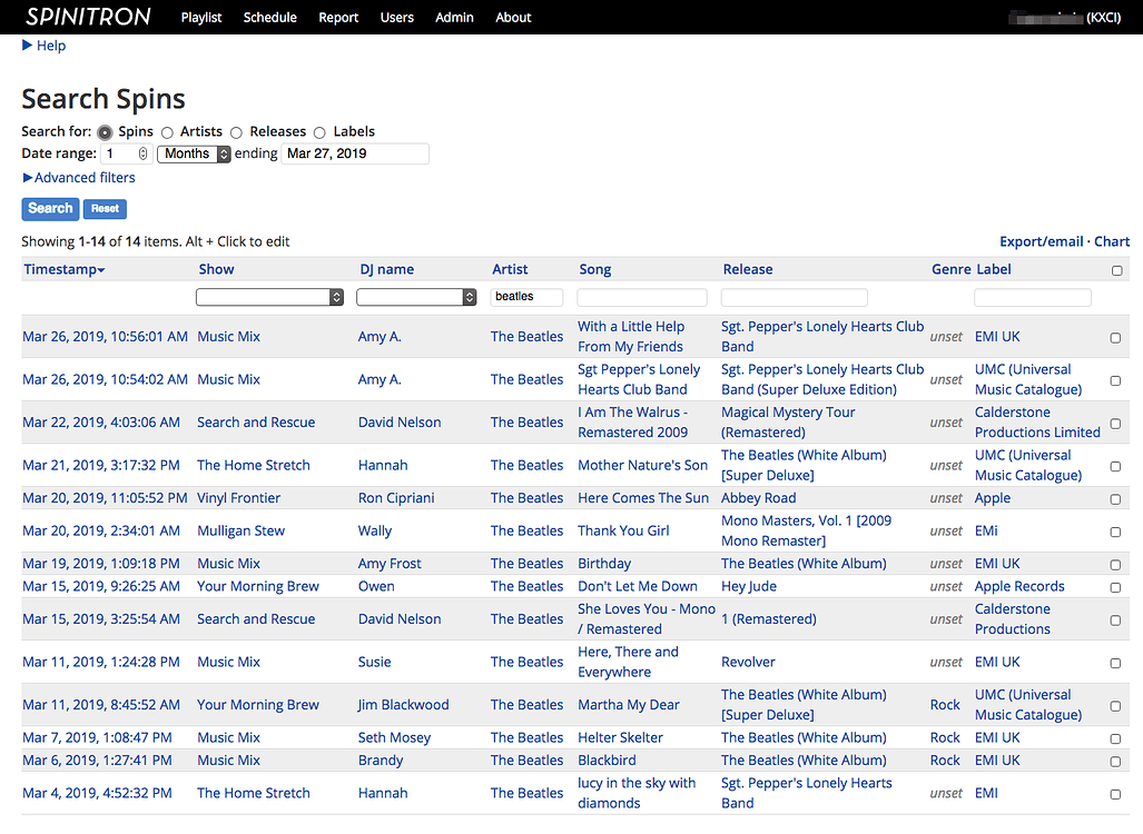 Bring Back Search All Playlists - 👍 Improvements - Spinitron user forum